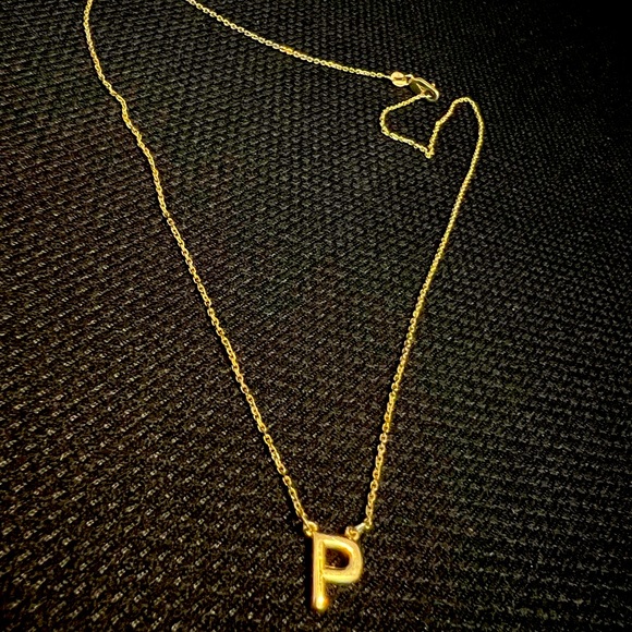 Jewelry | 14k Gold Initial P Necklace On 16 Gold Chain Understated ...